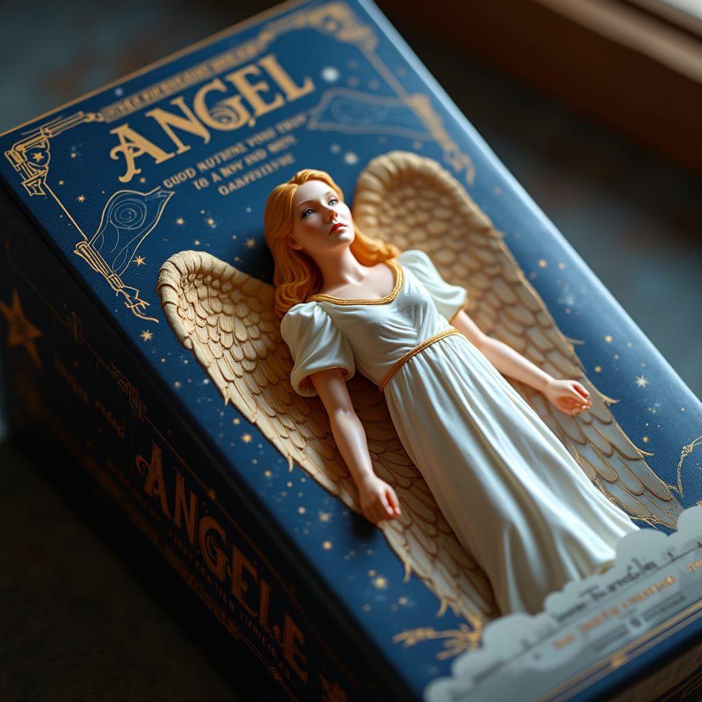 Angel Figure Comes Free With Book - Vintage Angel Action Fig...
