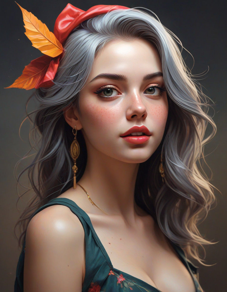 Modern Art Vignette with Detailed Silly Season Sce... - AI Art