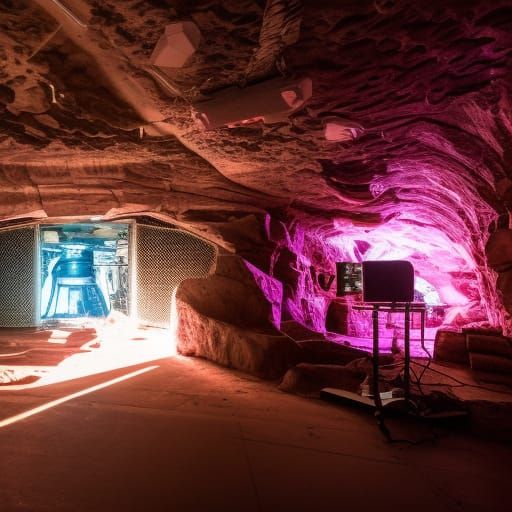 cyberpunk cave - AI Generated Artwork - NightCafe Creator