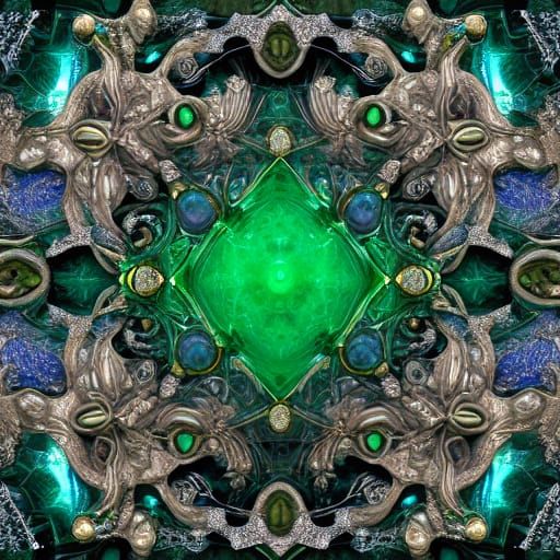 Emerald Pattern 3 - AI Generated Artwork - NightCafe Creator