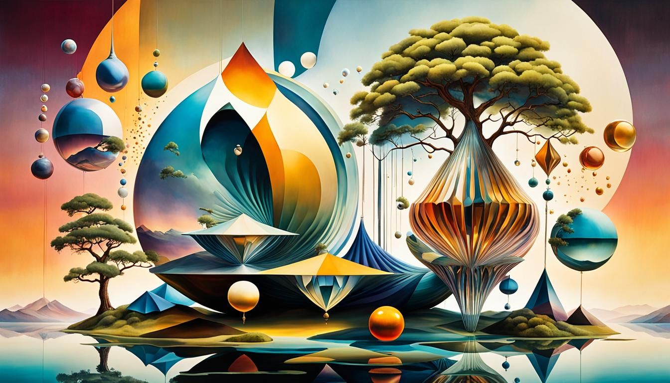 3d Surreal Abstract Ephemeral Harmony, Abstract forms, spheres ...