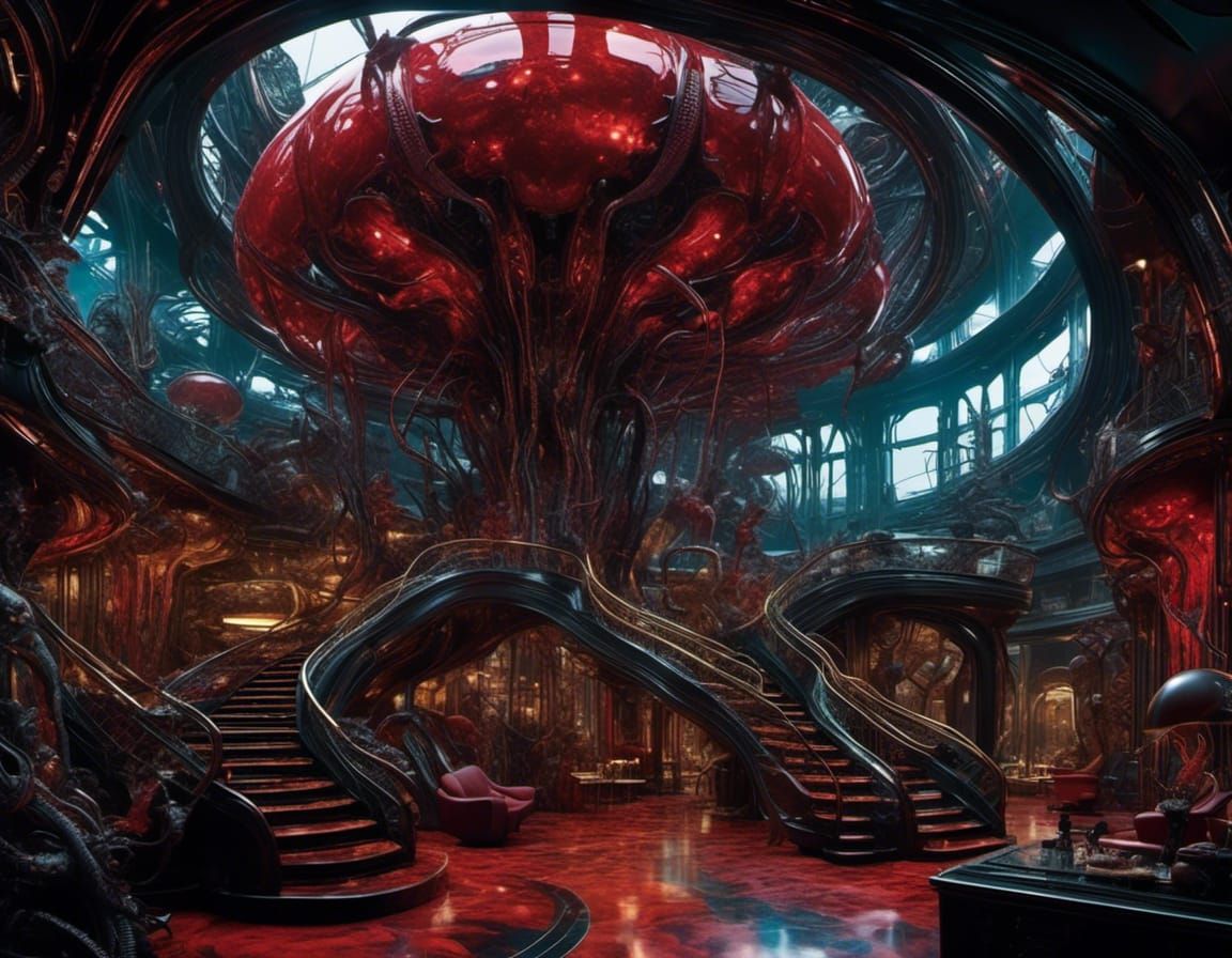 Alien Vampire Lounge - AI Generated Artwork - NightCafe Creator