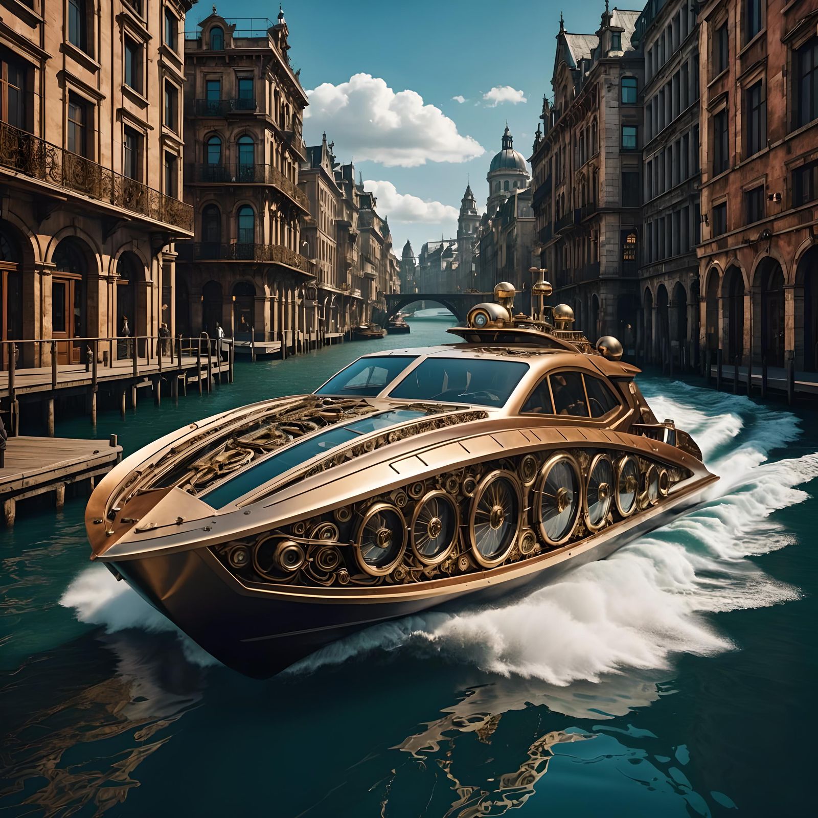 Futuristic boat - AI Generated Artwork - NightCafe Creator
