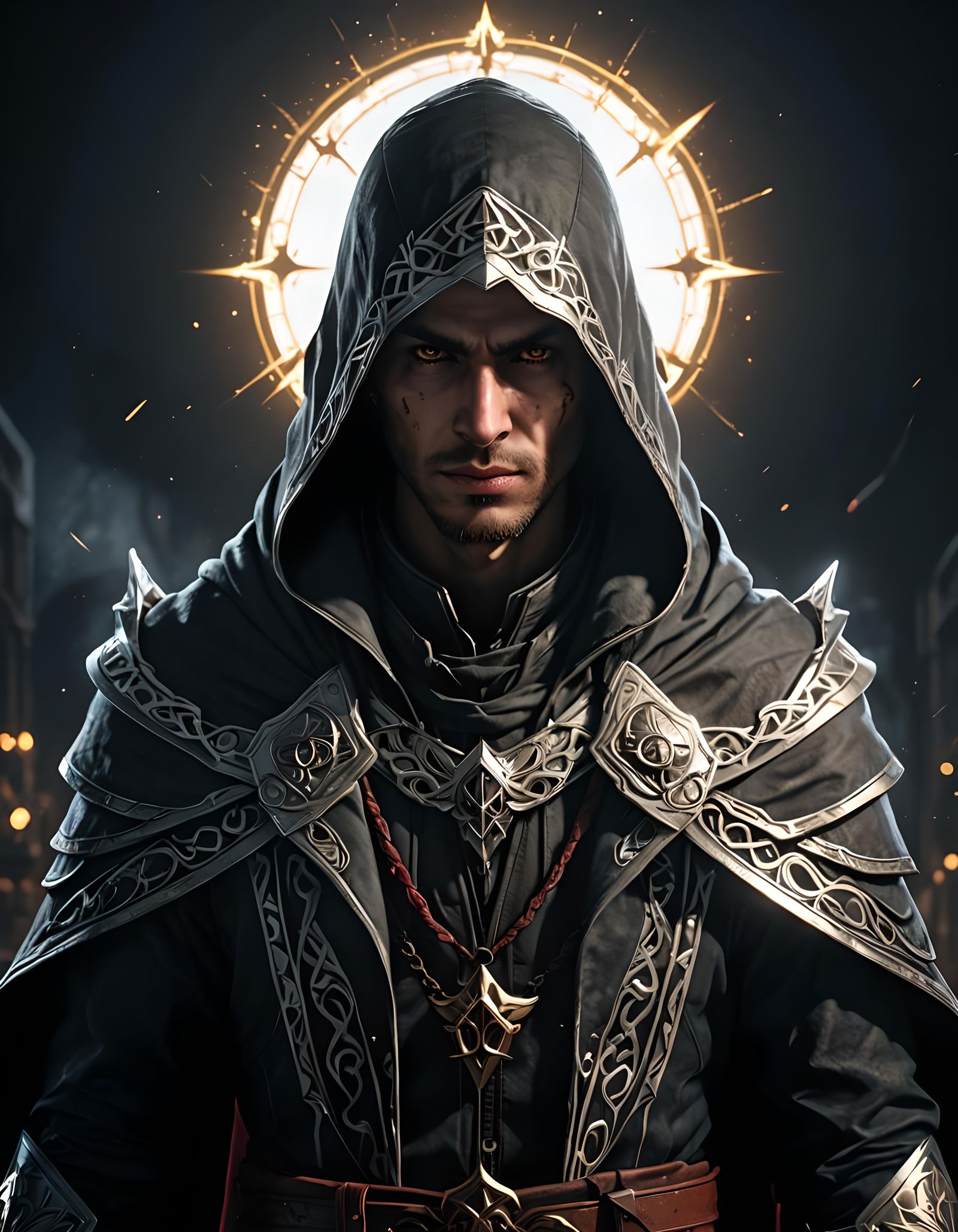 Assassin Angel Portrait in Aetherpunk Style - AI Art