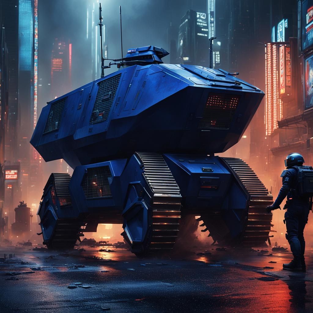 Absurd Futuristic Riot Control Vehicle - AI Generated Artwork ...