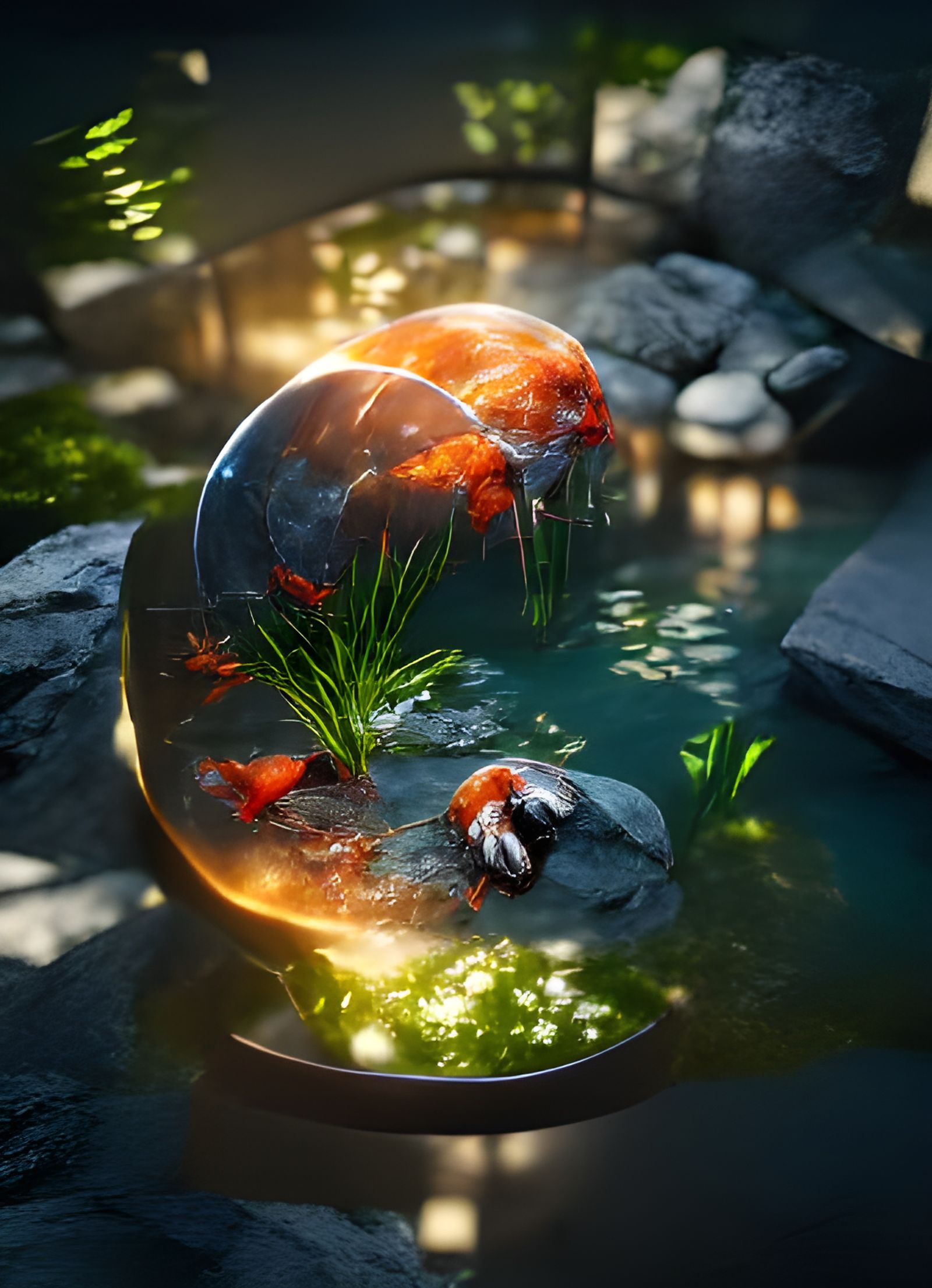 The pond - AI Generated Artwork - NightCafe Creator