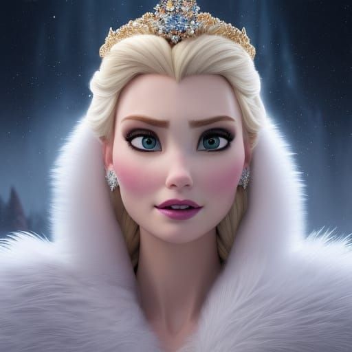 Queen Elsa - AI Generated Artwork - NightCafe Creator