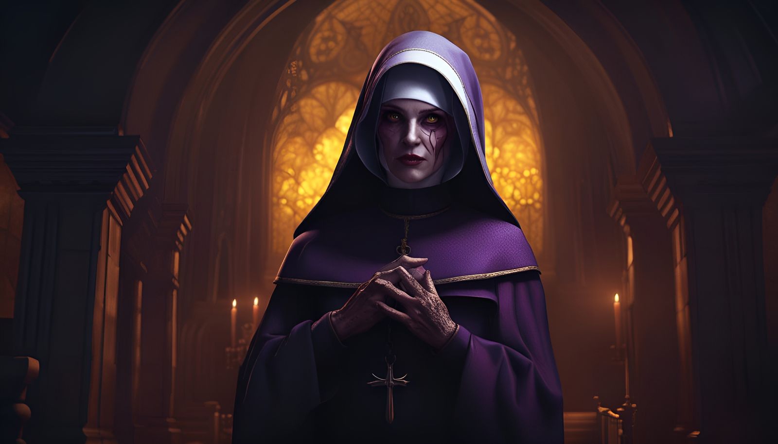 The nun from the movie - AI Generated Artwork - NightCafe Creator