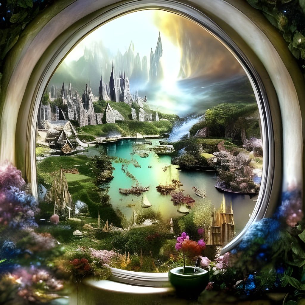 Magical Hobbiton Empire Window View - AI Generated Artwork - NightCafe ...