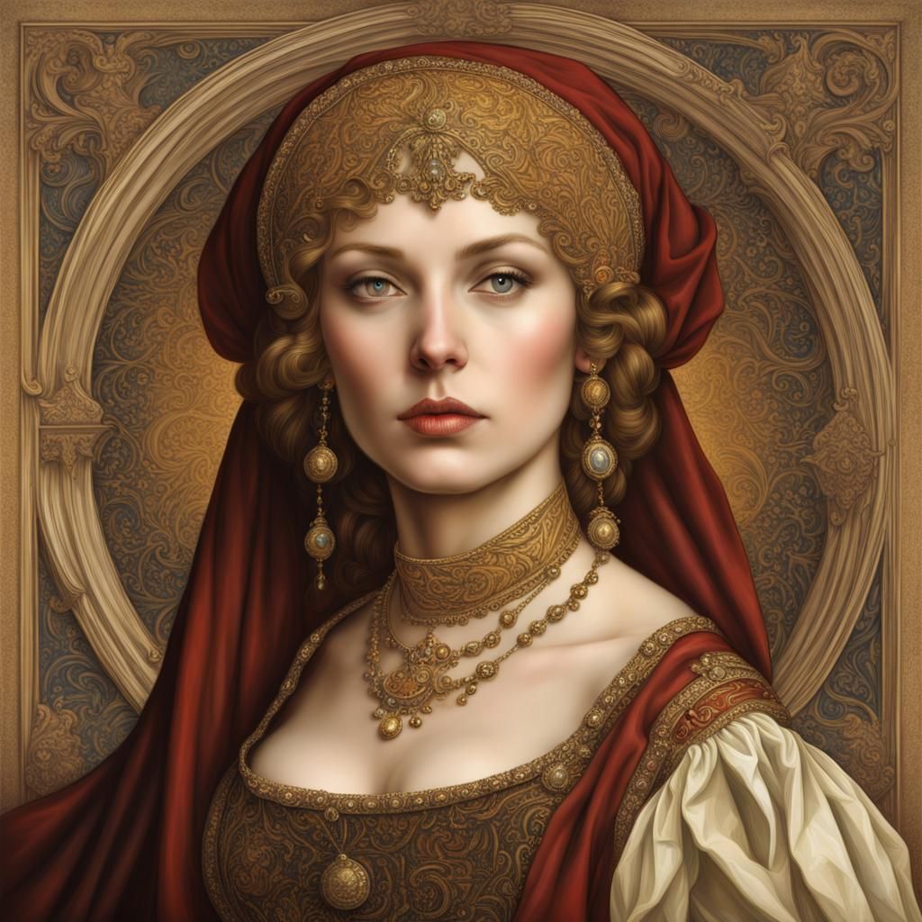 Renaissance Noble Woman - AI Generated Artwork - NightCafe Creator