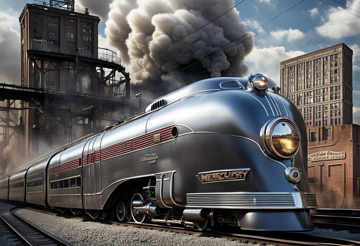 Mercury Streamliner Passenger Train - AI Generated Artwork - NightCafe ...