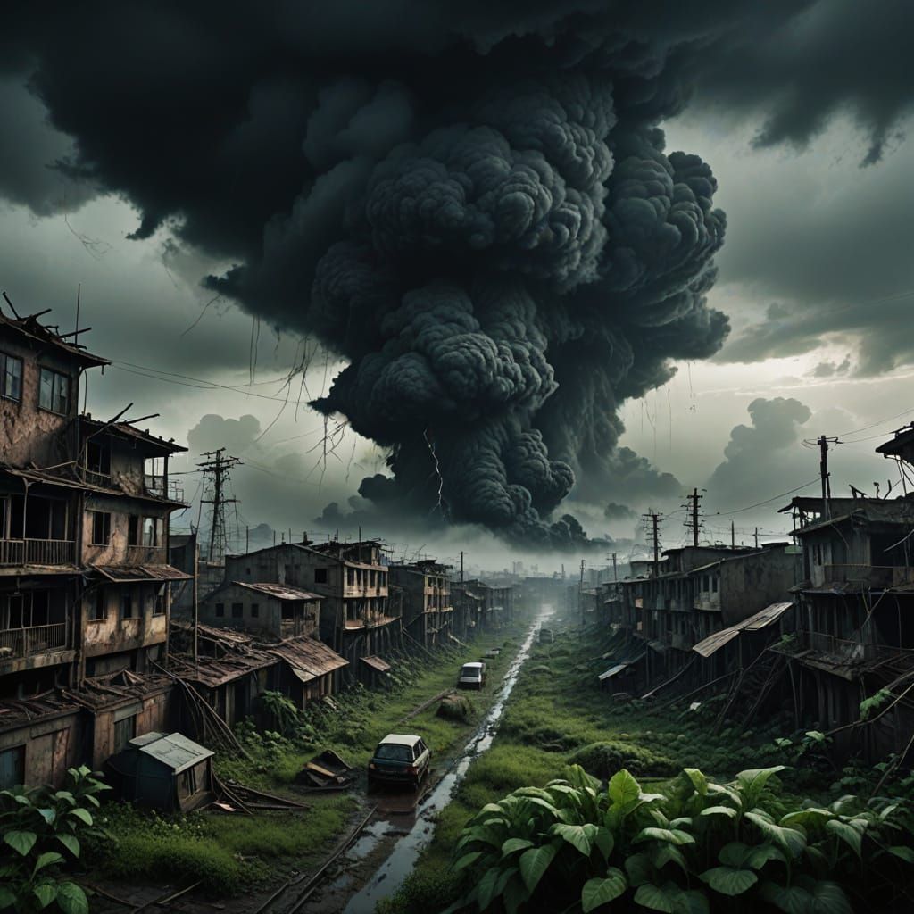 toxic cloud - Dystopian Apocalypse in Toxic Clouds