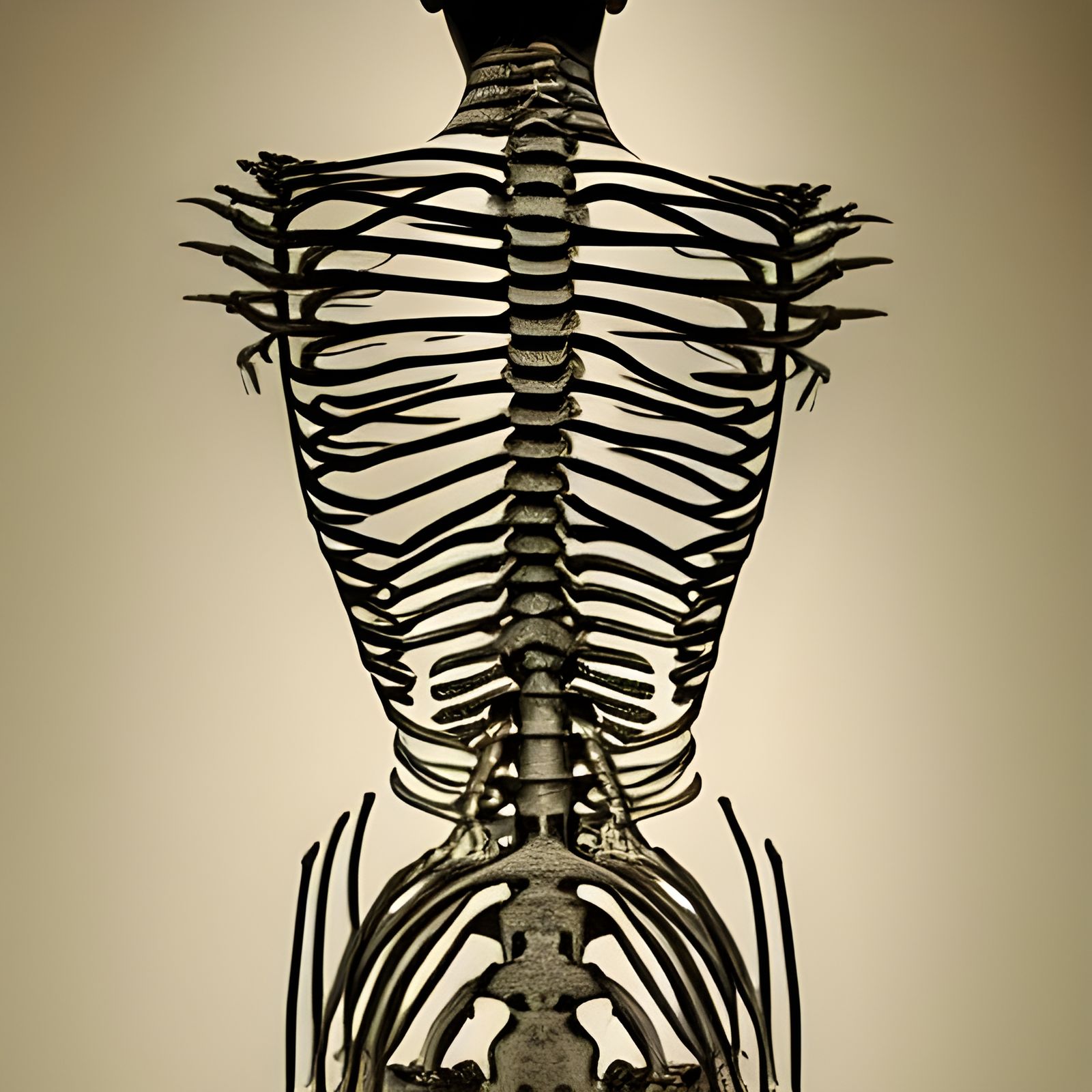 Blindfolded women in silk trapped in the bonecage - AI Generated Artwork - NightCafe Creator