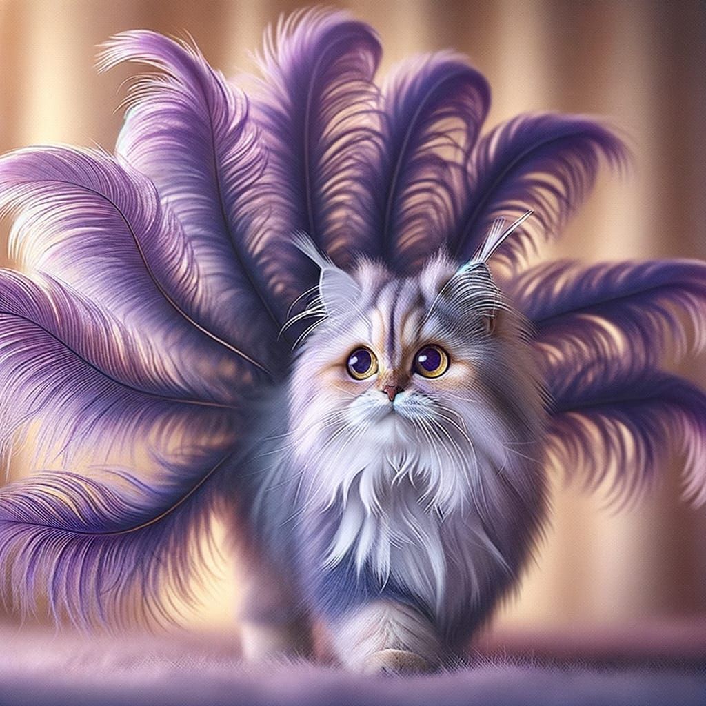 Cat of Nine Tails - AI Generated Artwork - NightCafe Creator