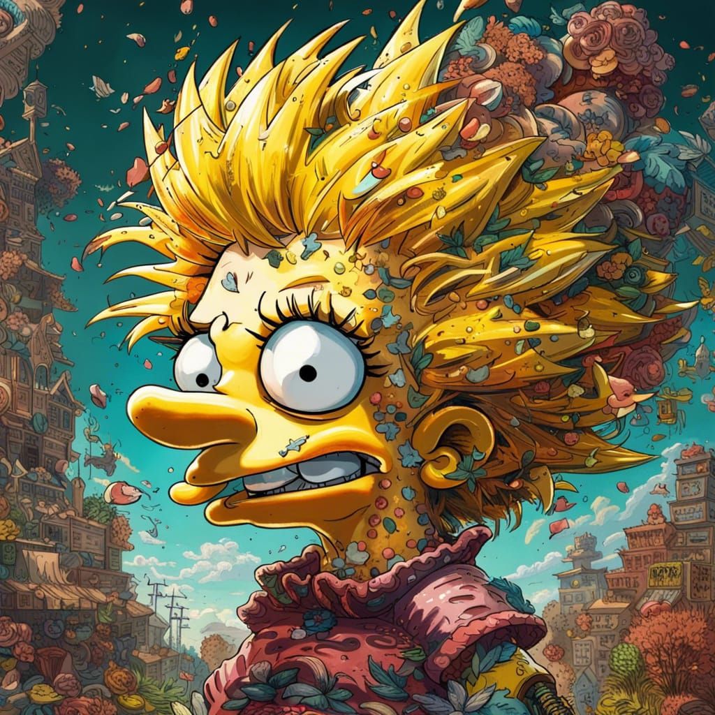 Intricate Detailed Lisa Simpson from the Simpsons TV Show, a brilliant ...