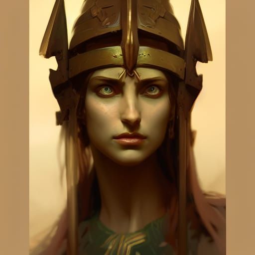 bronze age earth priestess green greek runequest - AI Generated Artwork ...