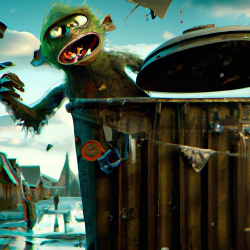 trashcan monster - AI Generated Artwork - NightCafe Creator