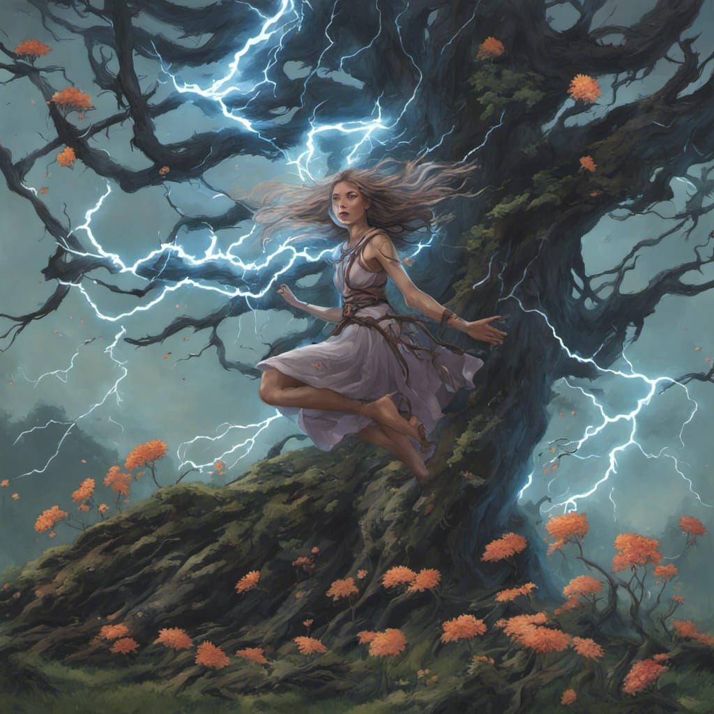 Lighting Girl - AI Generated Artwork - NightCafe Creator