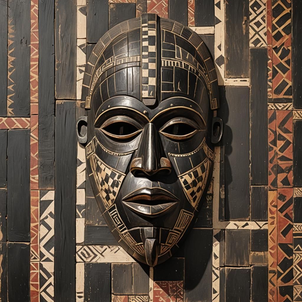 African mask with pattern - AI Generated Artwork - NightCafe Creator