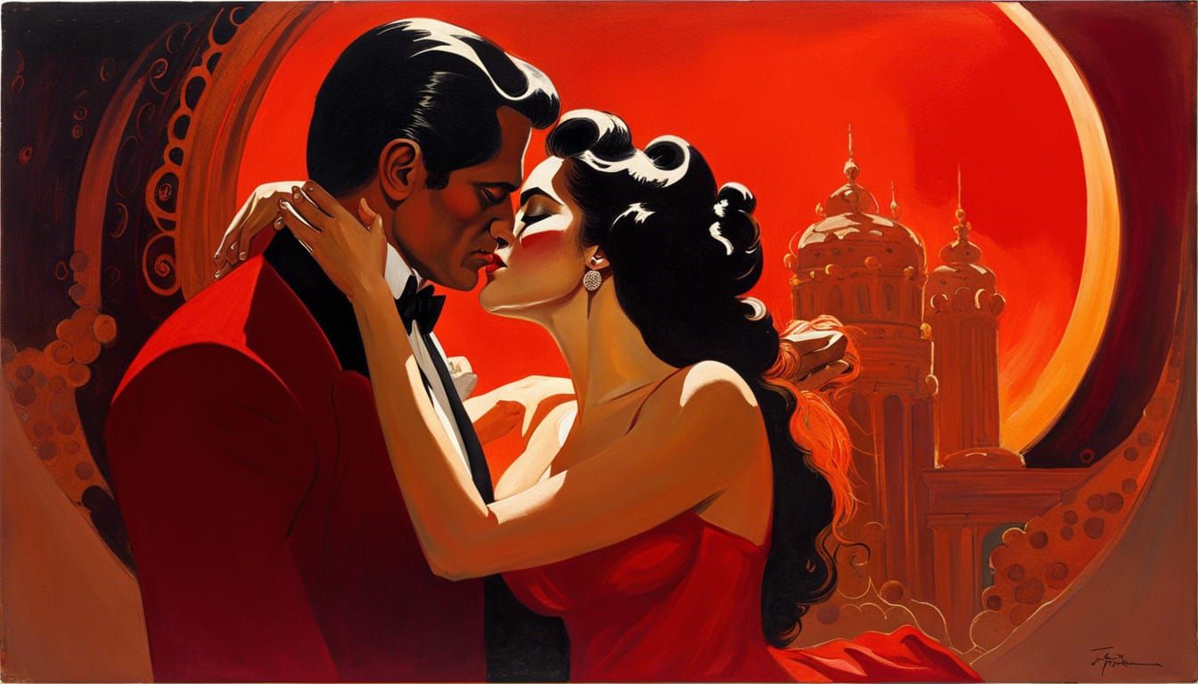 Seductress in Red - AI Generated Artwork - NightCafe Creator