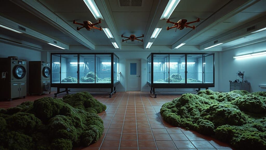 Quarantined lab where alien meteorite crystals mutate under invasive ...