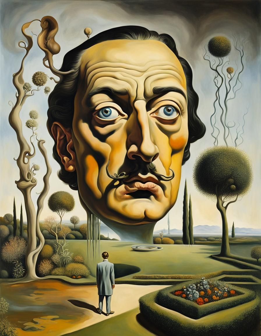 Self-portrait by Salvador Dali - AI Generated Artwork - NightCafe Creator