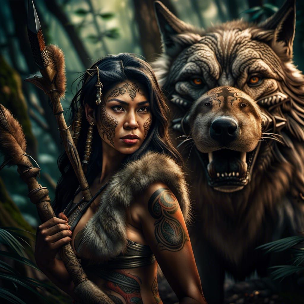 Jungle Girl - AI Generated Artwork - NightCafe Creator