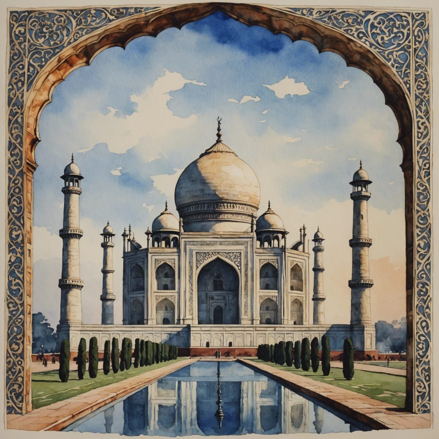 Taj Mahal - AI Generated Artwork - NightCafe Creator
