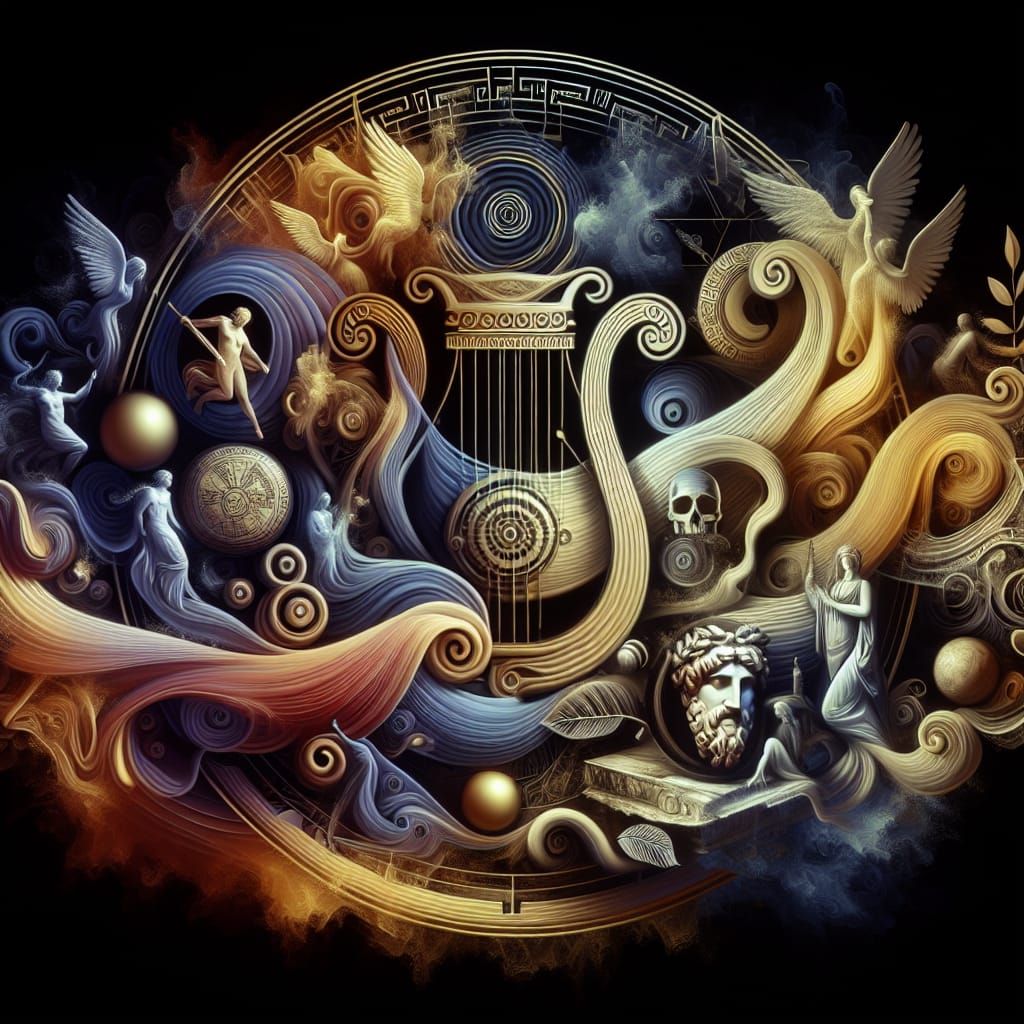 An abstract representation of the Orphic Mysteries - AI Generated ...
