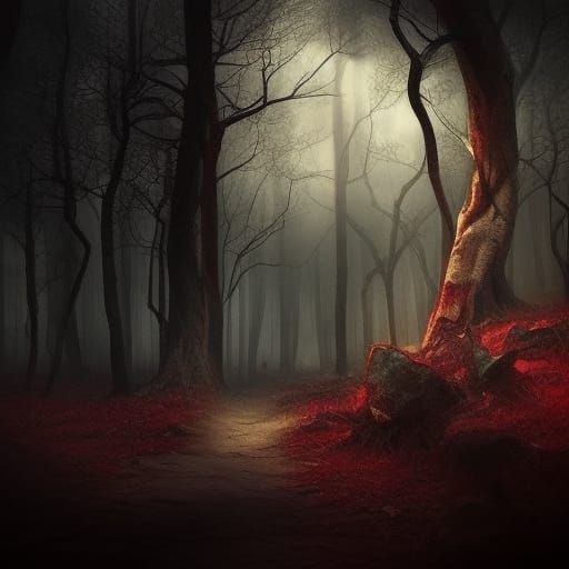 Blood Forest - AI Generated Artwork - NightCafe Creator