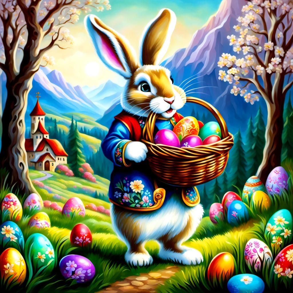 Easter bunny - AI Generated Artwork - NightCafe Creator