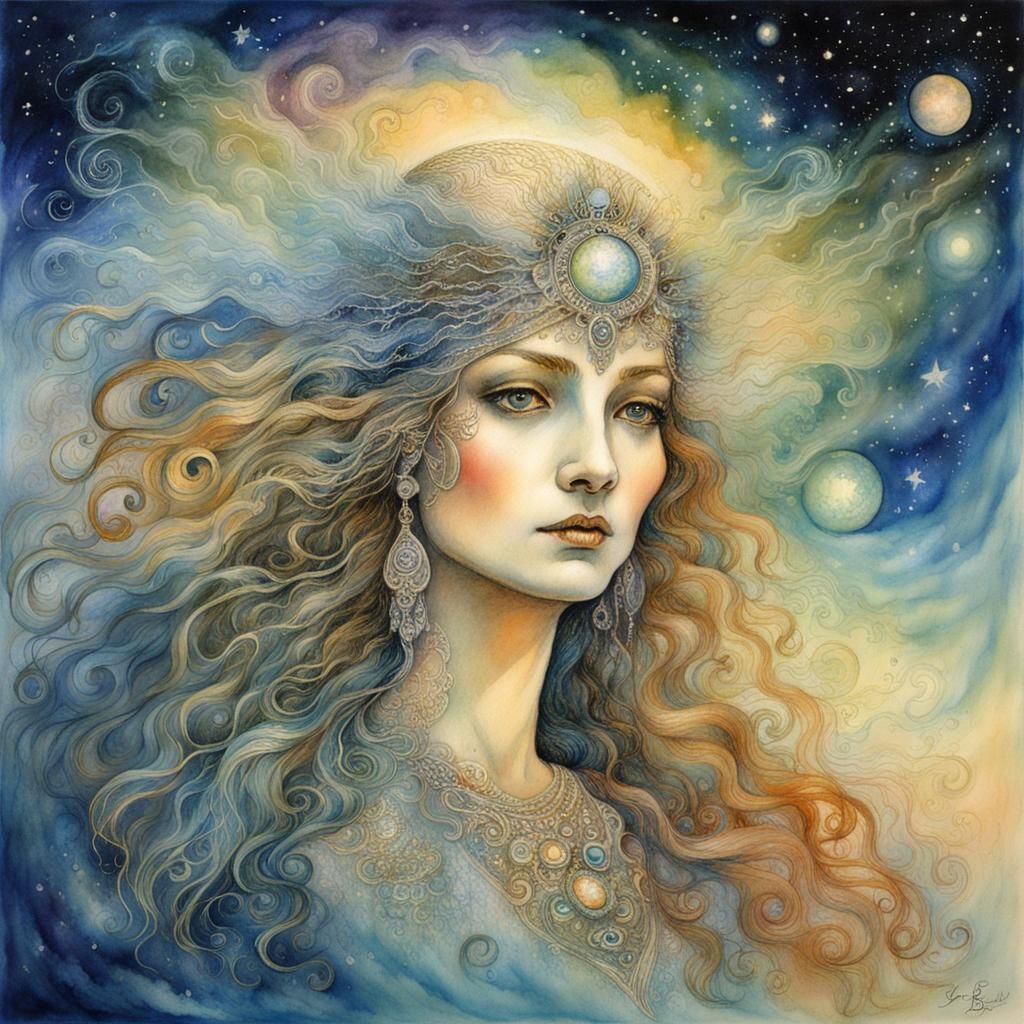 PORTRAIT CLASSICAL, GALACTIC Goddess Ghost Transformed, SUSAN BOULET ...