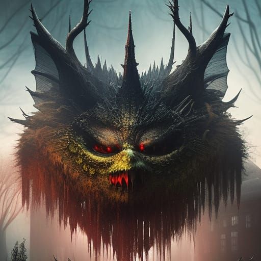 Insanely detailed fantasy and whimsical portrait painting of Bogeyman ...