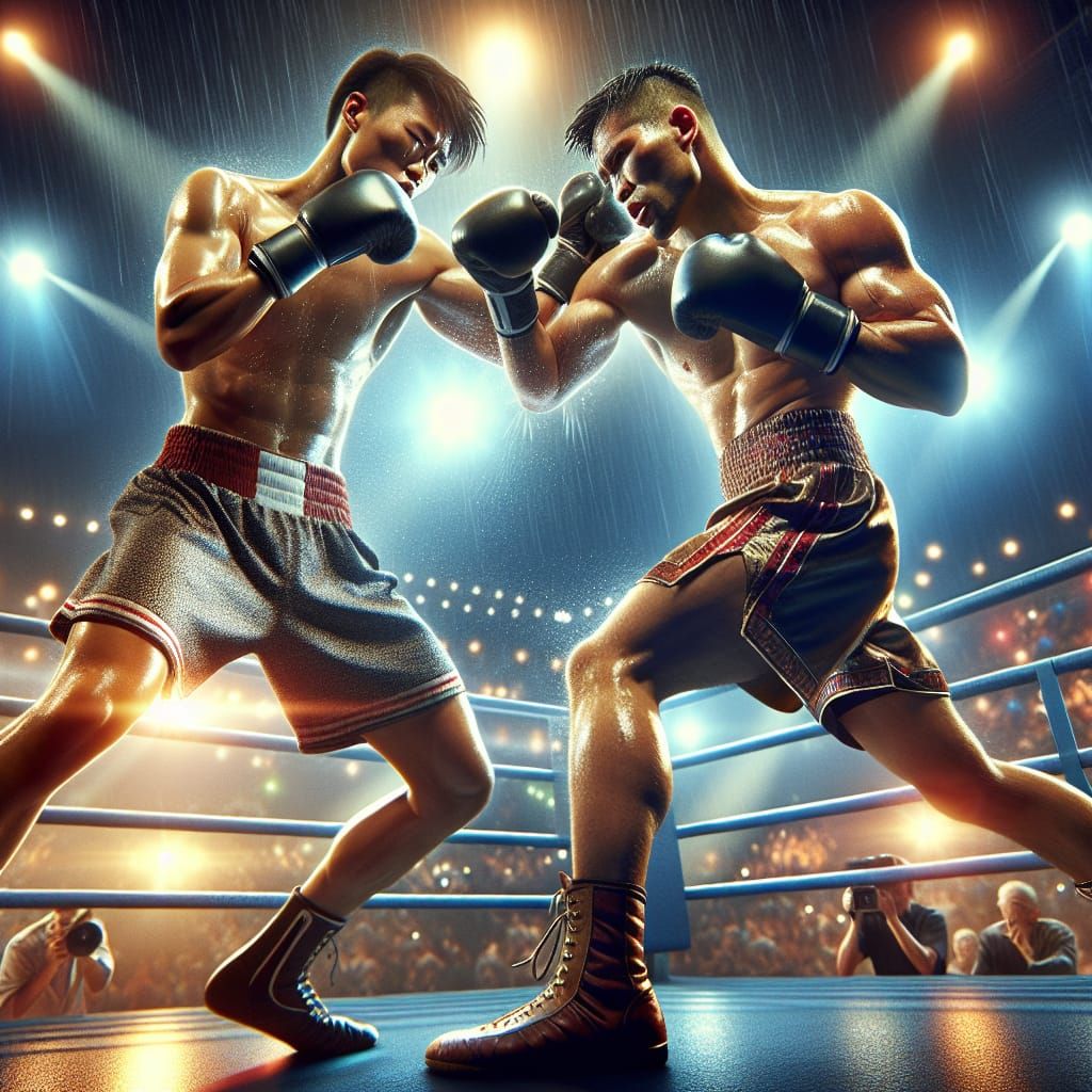 Prize fight boxing-2 - AI Generated Artwork - NightCafe Creator