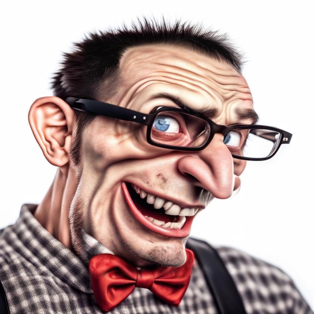 A weird eerie goofy guy. intricate details, HDR, beautifully shot ...