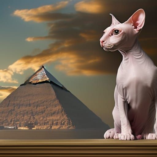 Explore A Sphynx cat, its hairless body looking like a sculpture ...