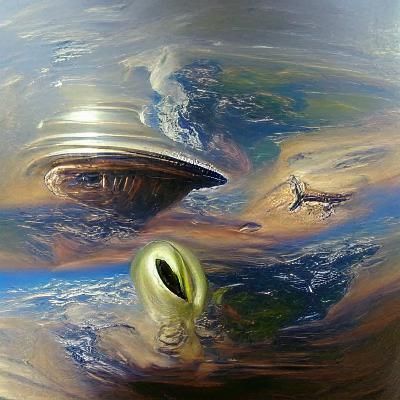 Aliens visit earth - AI Generated Artwork - NightCafe Creator