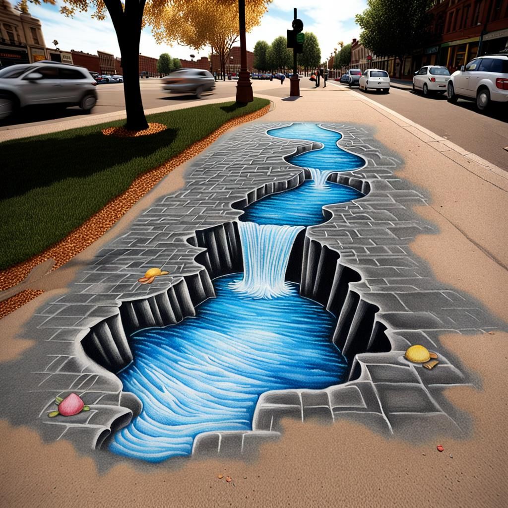 Street Chalk Art - AI Generated Artwork - NightCafe Creator