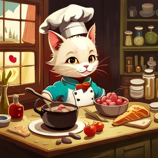 Chef Kitty - AI Generated Artwork - NightCafe Creator