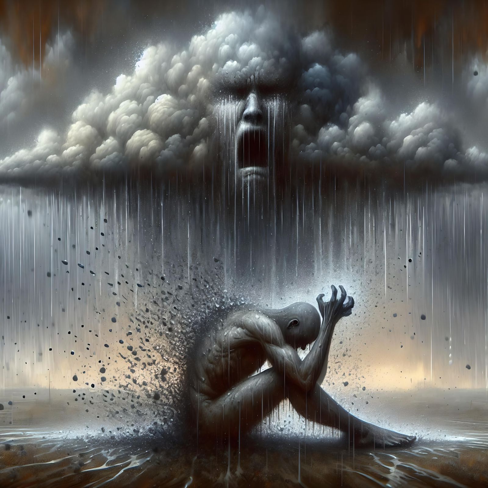 Rain is Pain! - AI Generated Artwork - NightCafe Creator