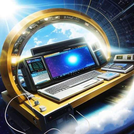 a cosmic super duper computer - AI Generated Artwork - NightCafe Creator