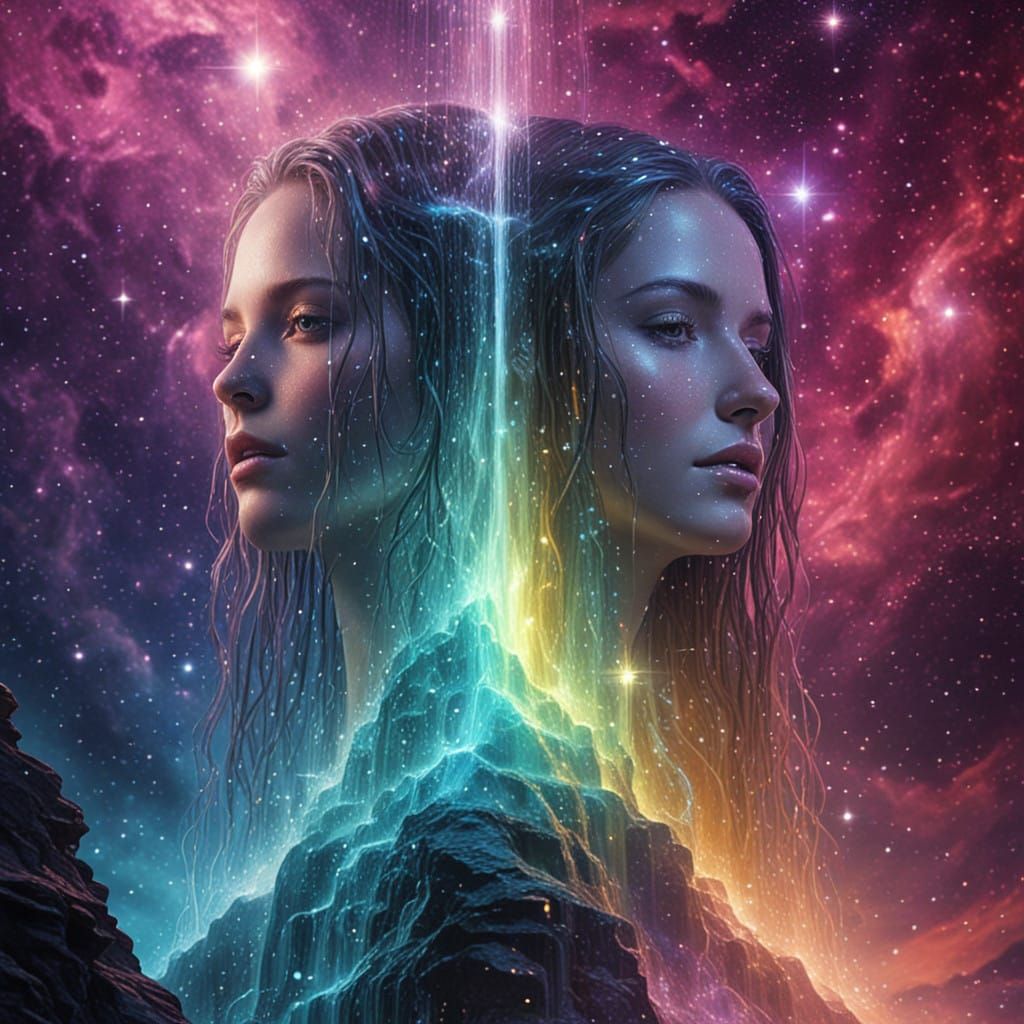 Cosmic - Cosmic Waterfall with Two Radiant Faces