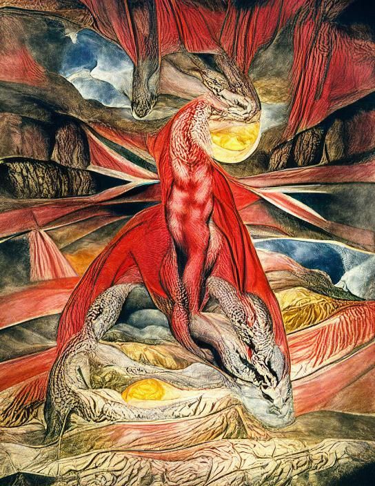 THE GREAT RED DRAGON by William Blake - AI Generated Artwork ...
