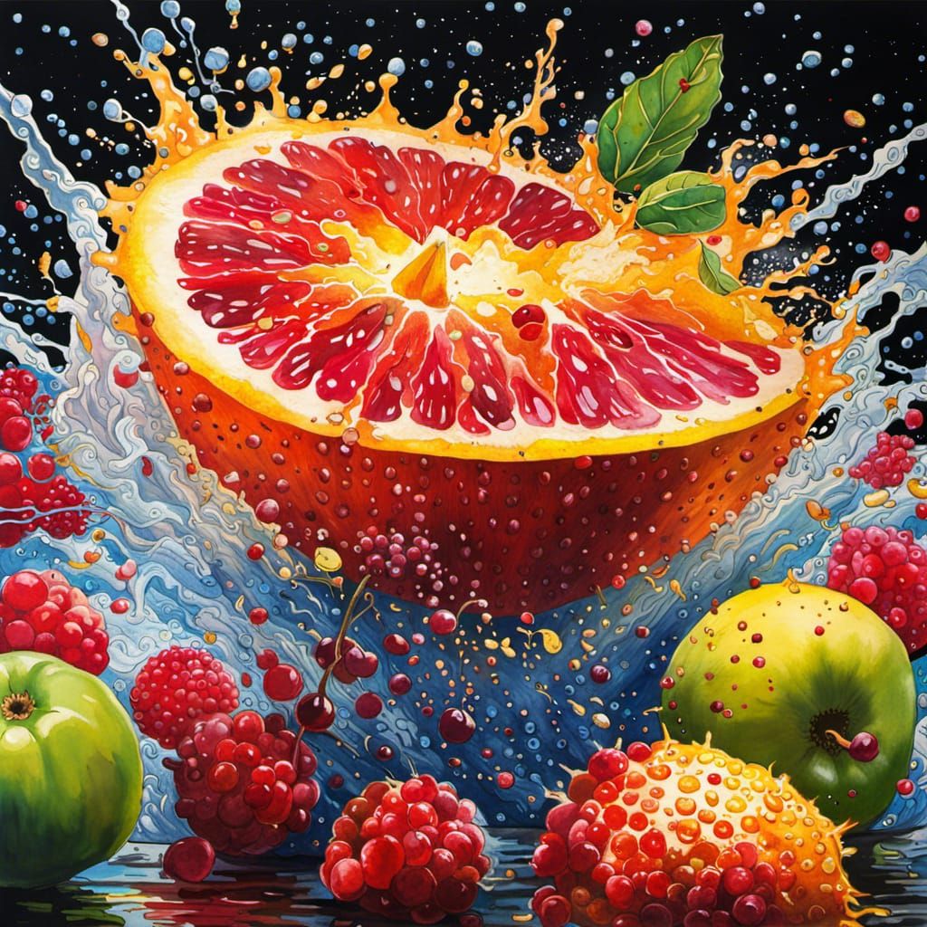Exploding Fruit by Gallagher IV - AI Generated Artwork - NightCafe Creator