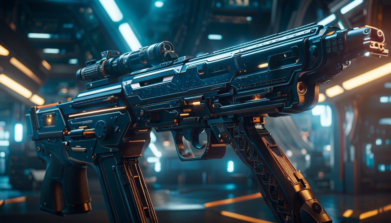 Strange SMG - Sci-Fi Gun Battle in Hyperrealistic Style