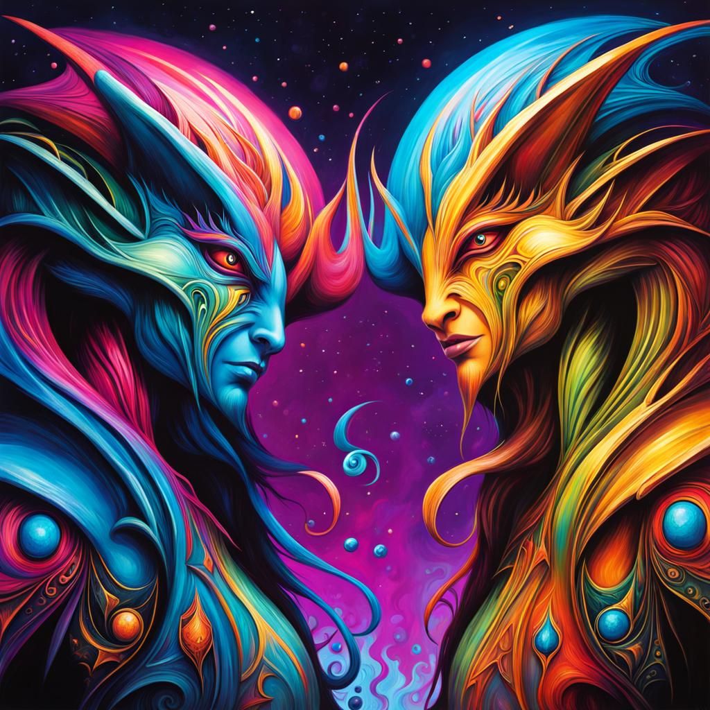 12th dimension elven creatures - AI Generated Artwork - NightCafe Creator