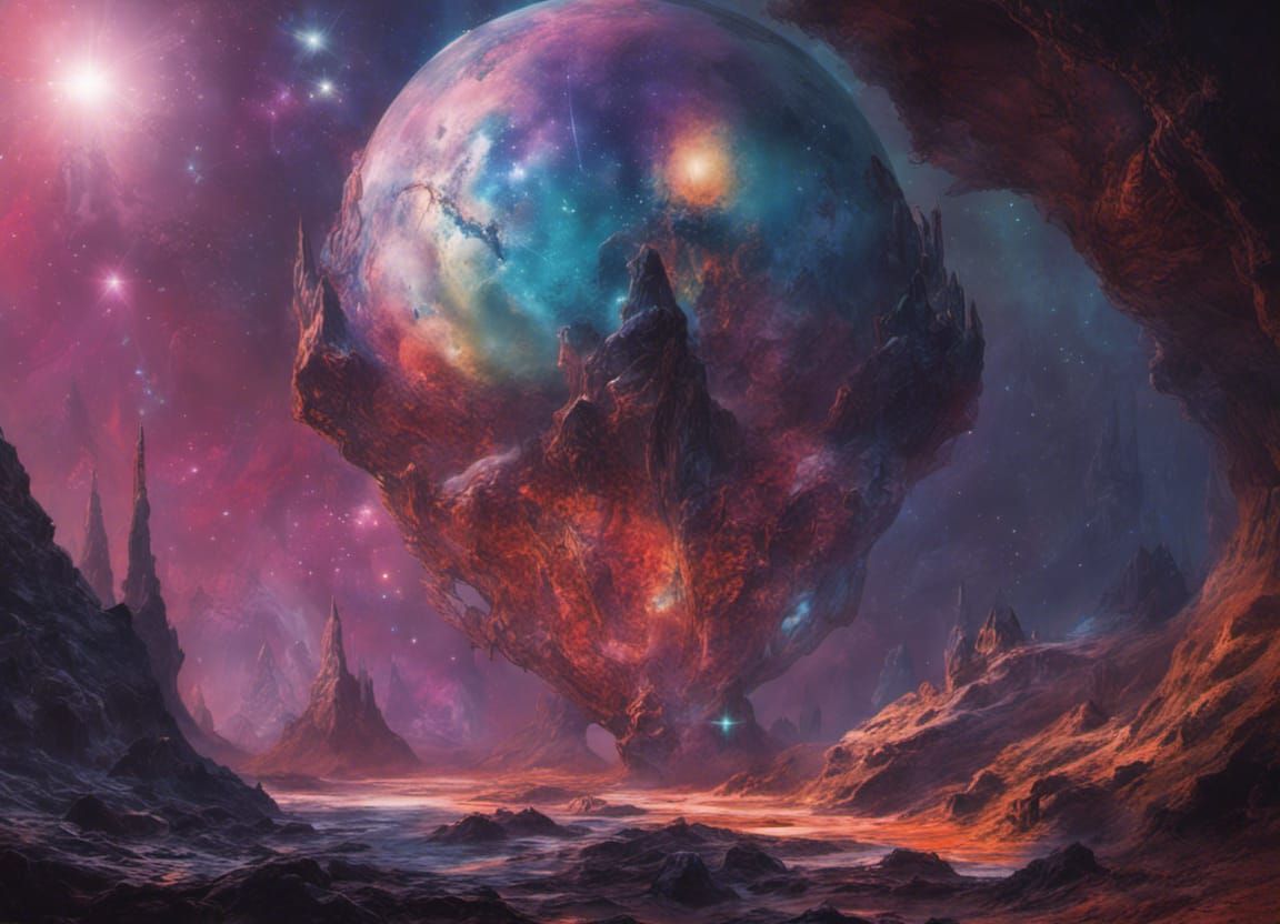 An Alien Galactic Spacescape (V) - AI Generated Artwork - NightCafe Creator