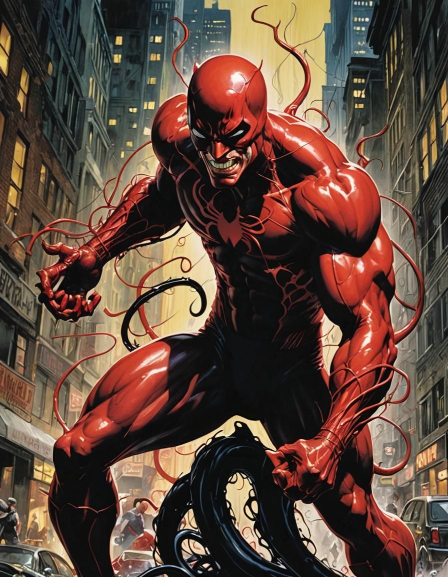 Daredevil Venomized 1 - AI Generated Artwork - NightCafe Creator