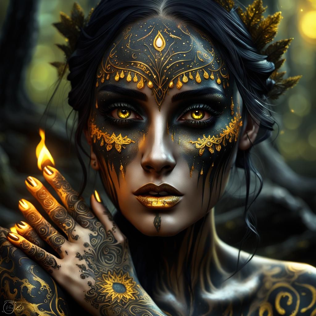 "Elemental Goddess Collection: Flame" - AI Generated Artwork - NightCafe Creator