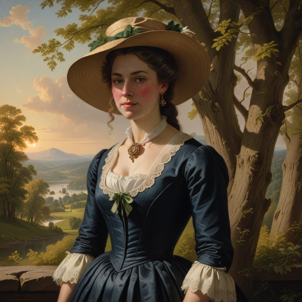 Sarah "Sally" Abraham - Refined Colonial Portrait of a Young...